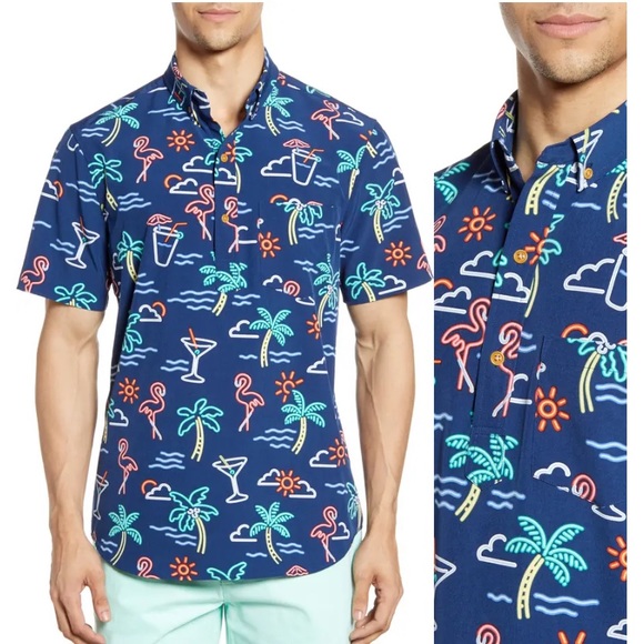 chubbies | Shirts | Chubbies The One Man Wolfpack Short Sleeve Popover Top | Poshmark